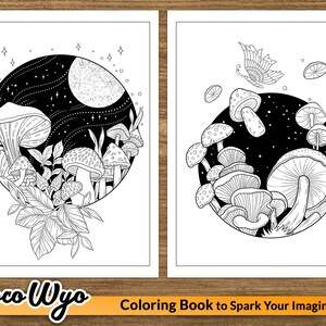 Mushroom: Fungi Coloring Book for Relaxing by Coco Wyo - Etsy