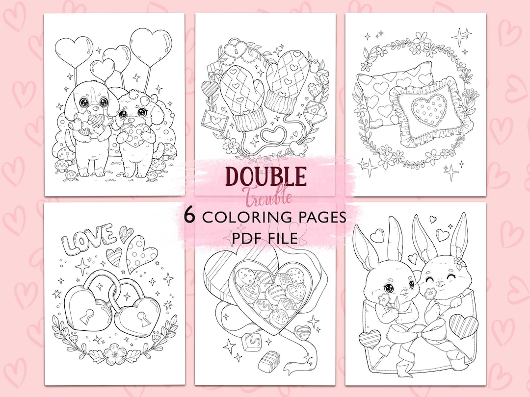 Double Trouble: Romantic Coloring Book by Coco Wyo - Etsy