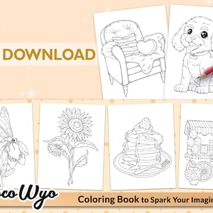 Easy Peasy: Simple Coloring Book by Coco Wyo - Etsy