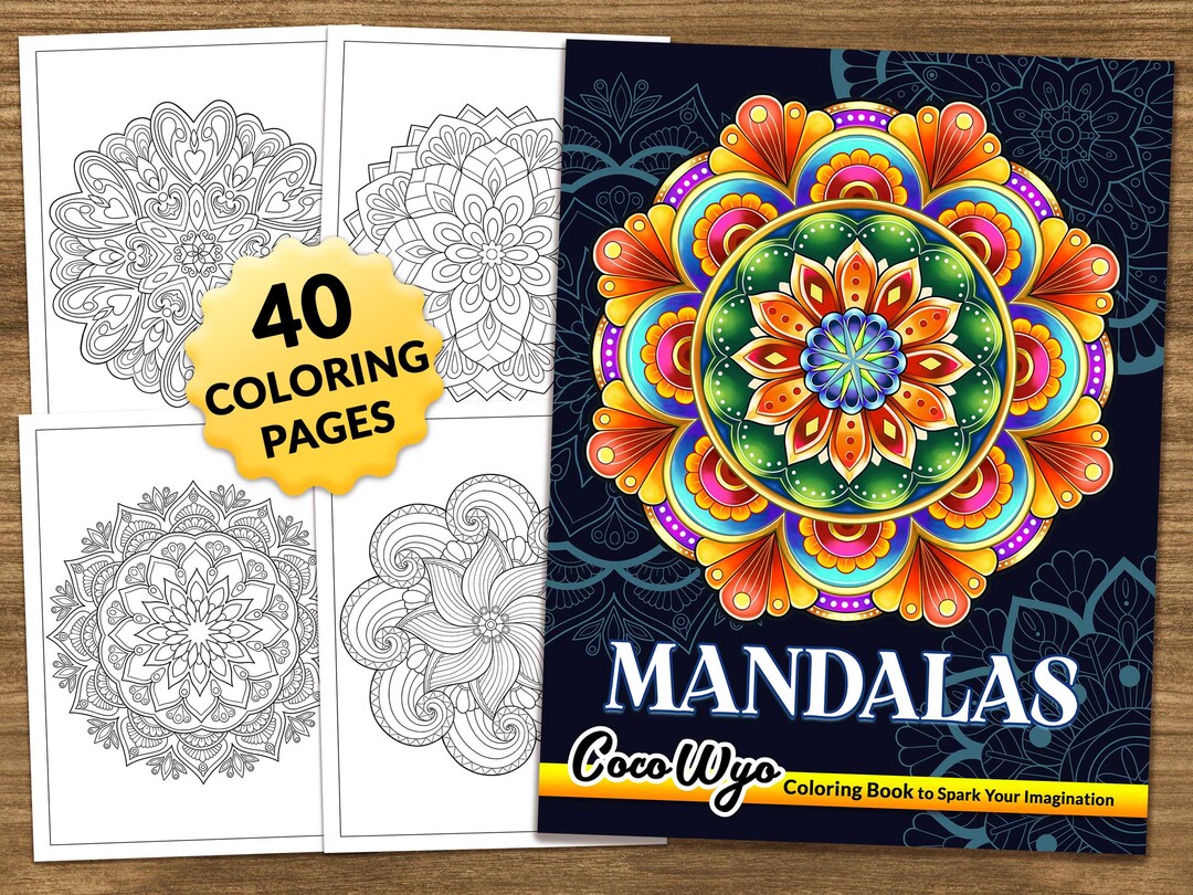 Mandalas: Amazing Mandala Coloring Book for Adults by Coco Wyo - Etsy