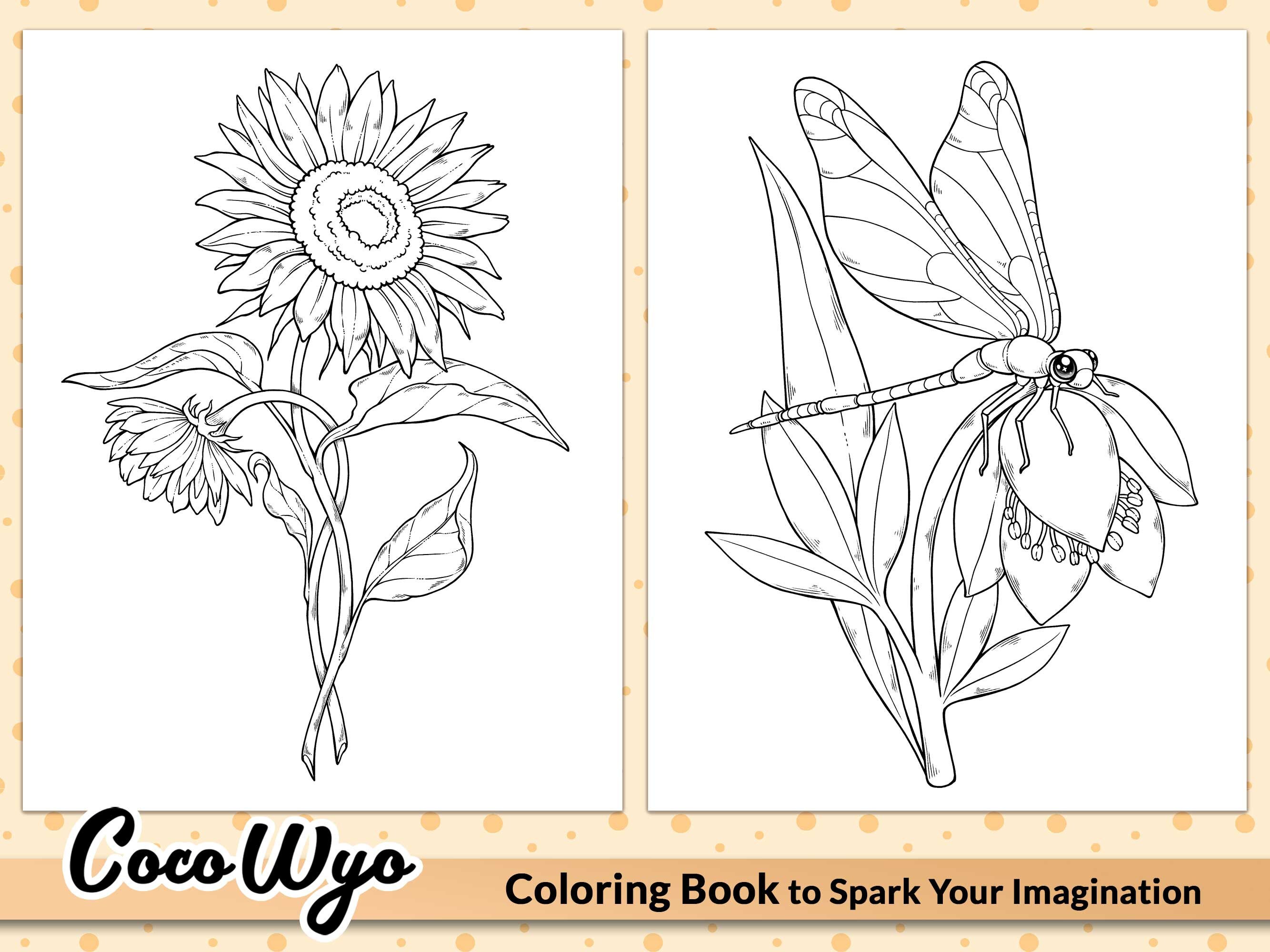 Easy Peasy: Simple Coloring Book by Coco Wyo - Etsy