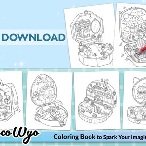 Pocket World: Miniature Worlds Coloring Book by Coco Wyo - Etsy