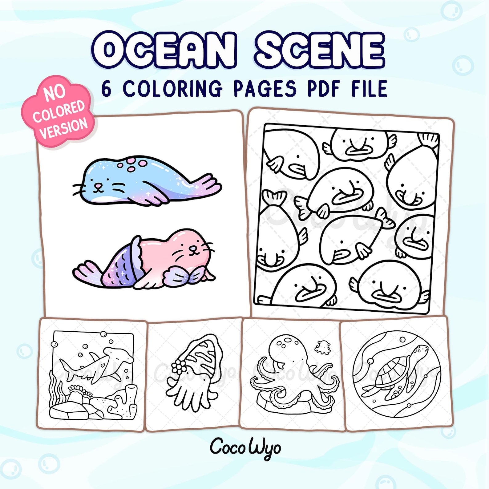 Ocean Scene: Bold and Easy Designs for Relaxation With Sea Life ...