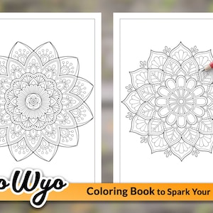 Mandalas: Amazing Mandala Coloring Book for Adults by Coco Wyo - Etsy