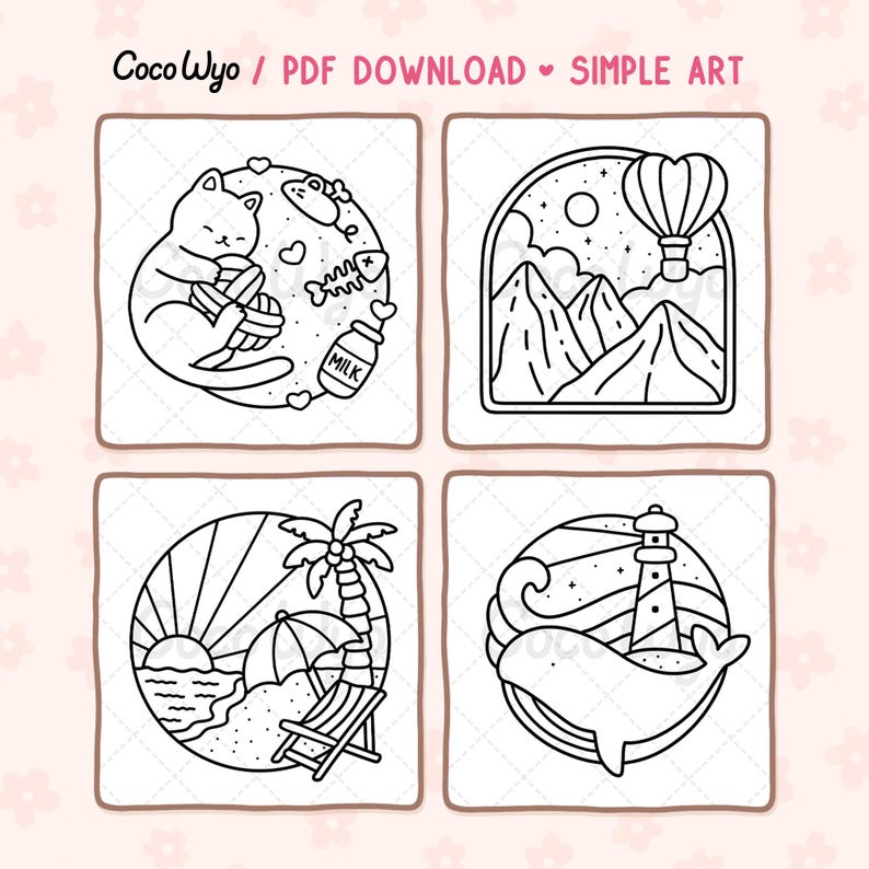 Simple Art: Bold and Easy Designs for Relaxation With Minimalist ...