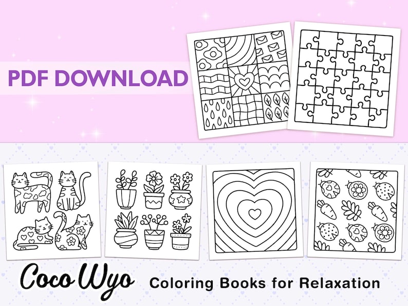 Comfy Patterns: Lovely Cozy Pattern Coloring Book by Coco Wyo - Etsy