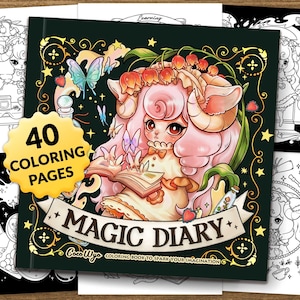 Magic Diary: Fantasy Coloring Book for Relaxing by Coco Wyo - Etsy