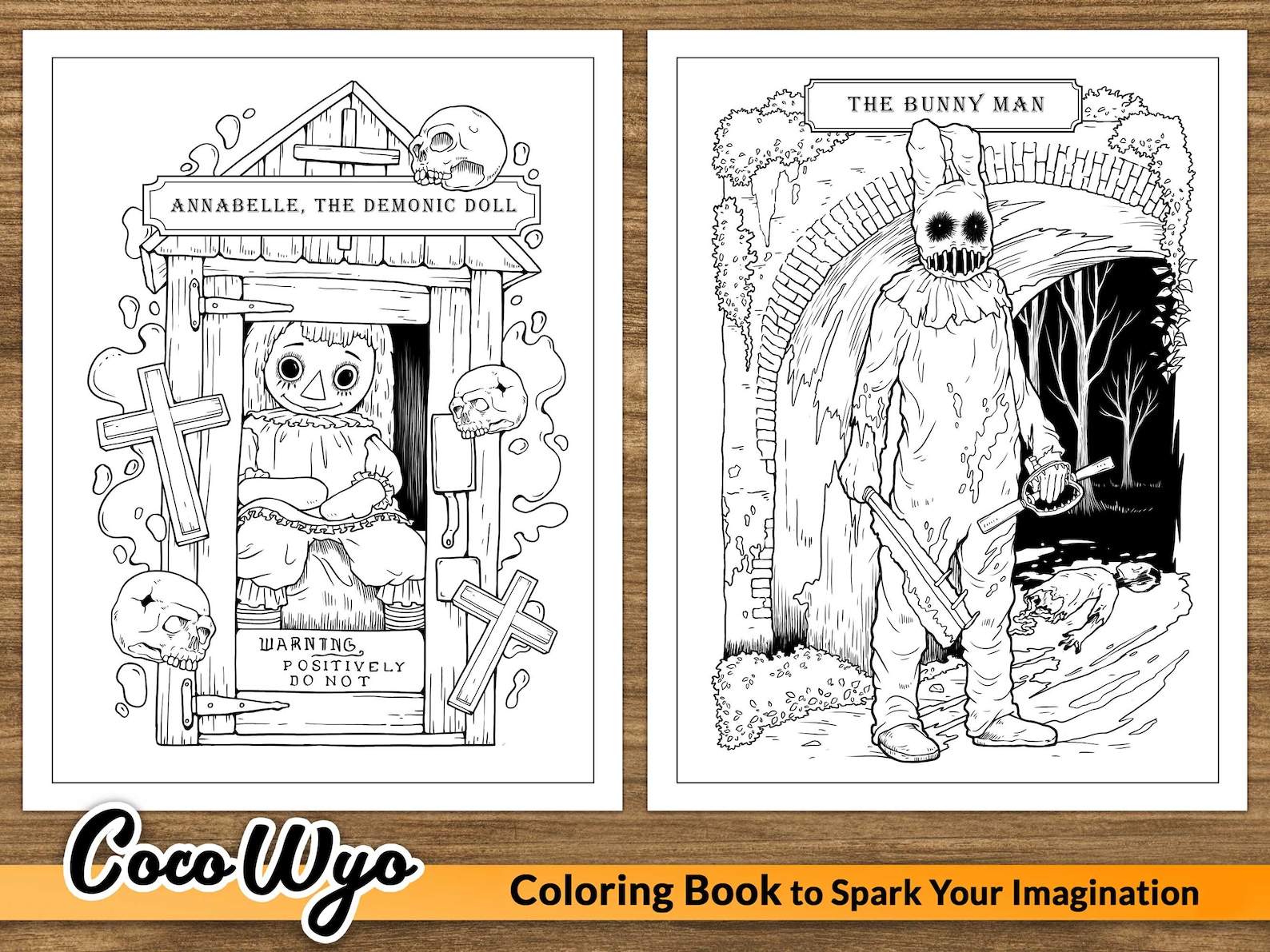 American Scary Urban Legends: Horror Coloring Book for Relaxing by Coco ...