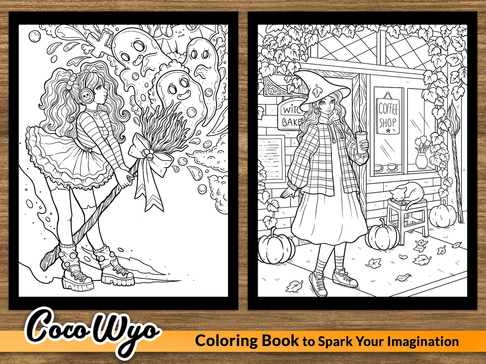Modern Witches: Fantasy Coloring Book for Relaxing by Coco Wyo - Etsy