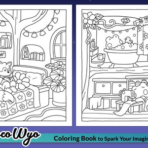 Cozy Spaces: Cute Animal Corners Coloring Book by Coco Wyo - Etsy Australia