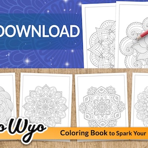 Mandalas: Amazing Mandala Coloring Book for Adults by Coco Wyo - Etsy