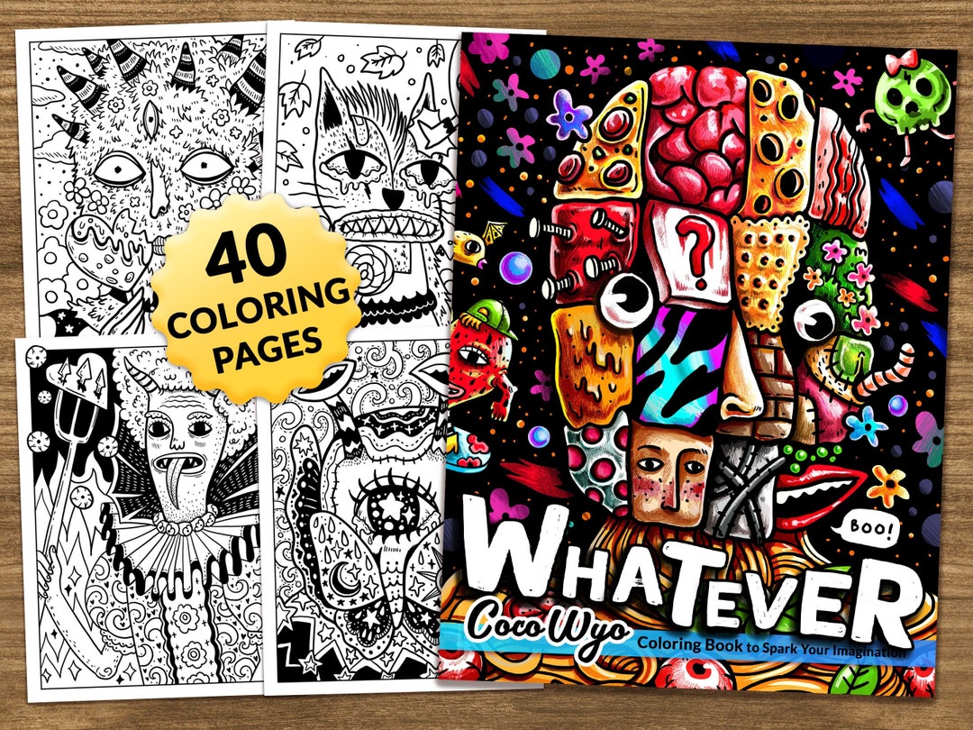 Whatever: Weird and Funny Coloring Book for Relaxing by Coco Wyo - Etsy
