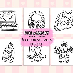 Cute & Groovy | Combo 2: Lovely Things Coloring Book - Etsy