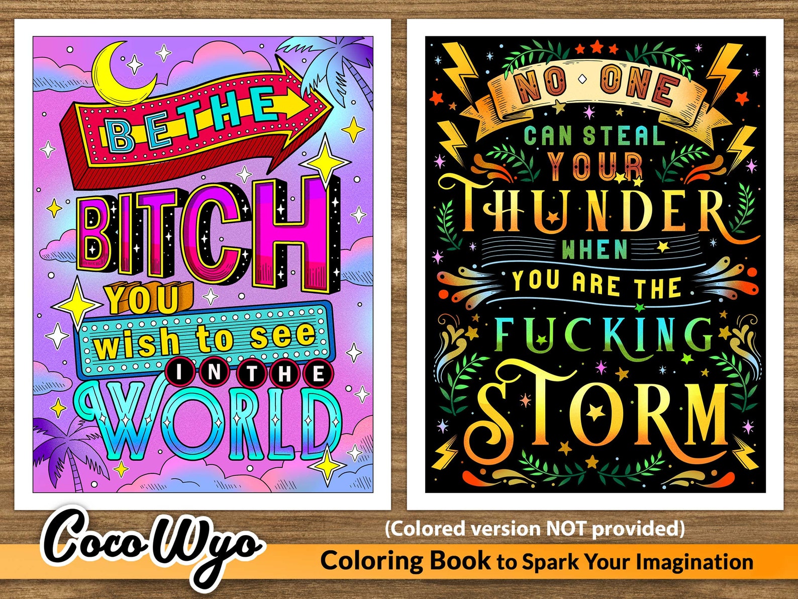 Sweary Motivational Quotes: Inspirational Coloring Book for Adults by ...