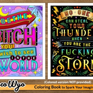 Sweary Motivational Quotes: Inspirational Coloring Book for Adults by ...