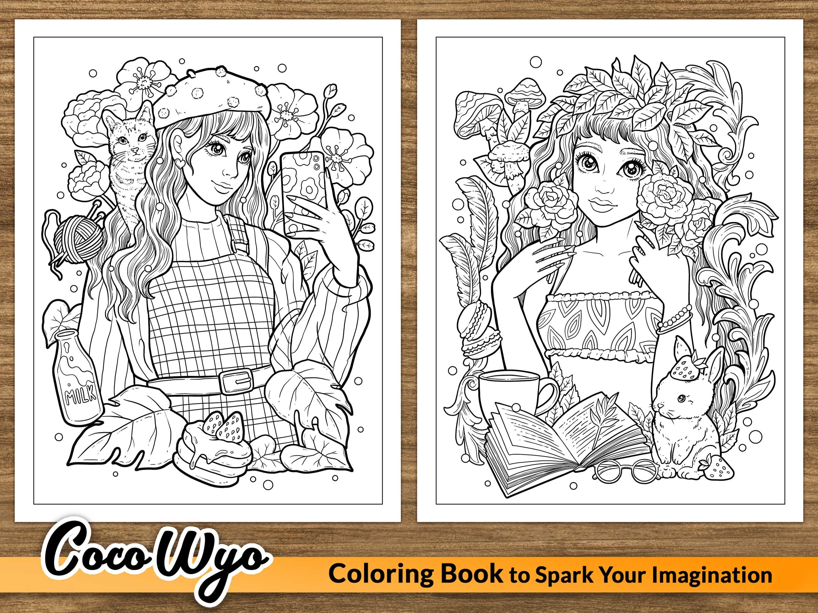 Find Your Aesthetic: Fashion Coloring Book for Relaxing by Coco Wyo - Etsy