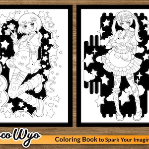 Decora Girls: Coloring Book for Relaxing by Coco Wyo - Etsy