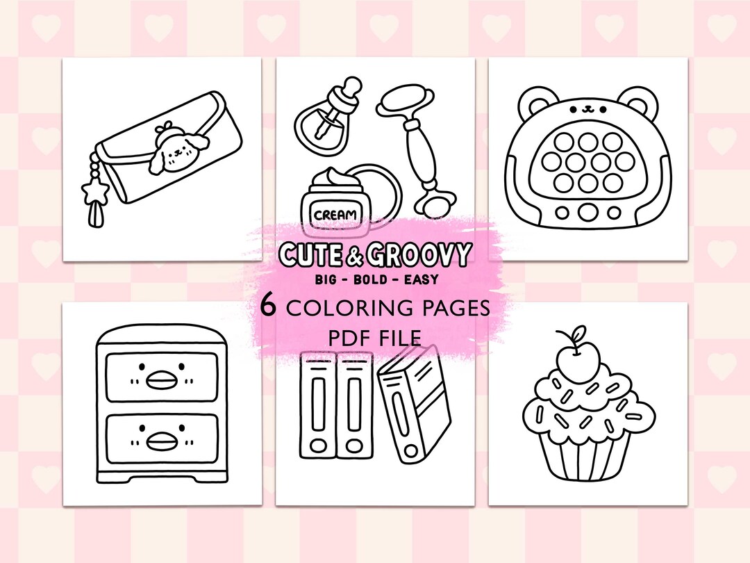 Cute & Groovy | Combo 7: Lovely Things Coloring Book - Etsy
