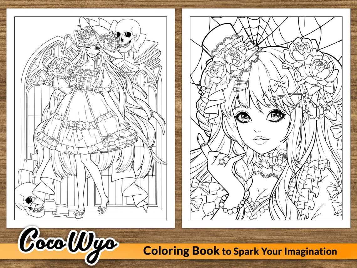 Gothic Lolita Princesses: Fashion Coloring Book for Relaxing by Coco ...