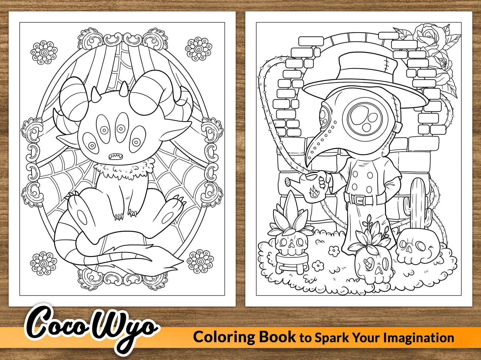 Adorable Goth: Kawaii and Horror Coloring Book for Relaxing by Coco Wyo ...
