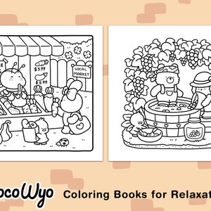 Comfy Days: Super Cute Animal Characters in Cozy Hygge Moments Coloring ...
