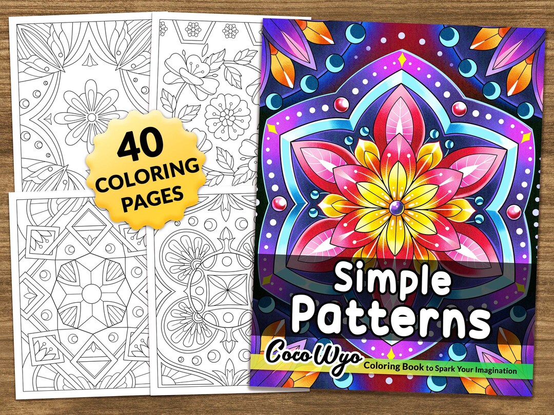 Simple Patterns: Coloring Book for Relaxing by Coco Wyo - Etsy