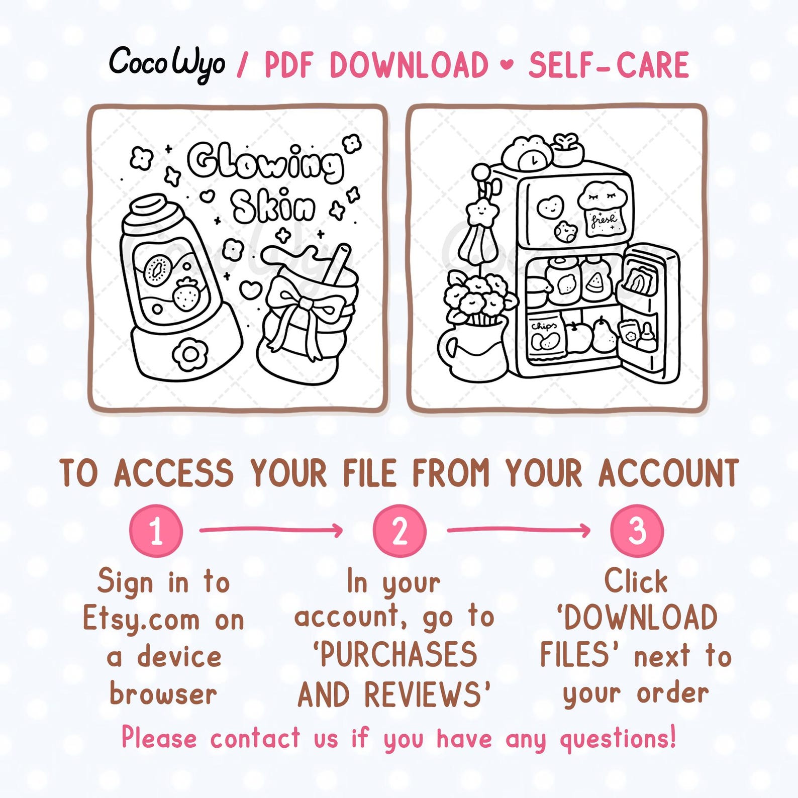Self-care: Cute and Easy Illustrations for Girls and Adults Coloring ...