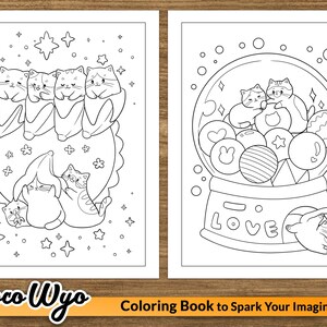 Tiny Cats: Cute Coloring Book for Relaxing by Coco Wyo - Etsy