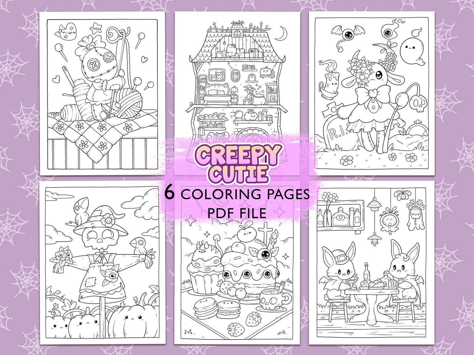 Creepy Cutie: Goth Kawaii Coloring Book by Coco Wyo - Etsy