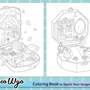 Pocket World: Miniature Worlds Coloring Book by Coco Wyo - Etsy