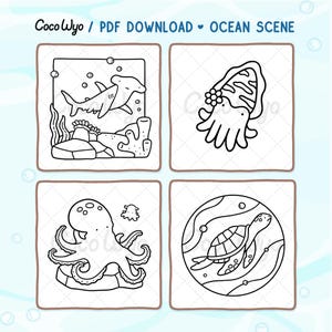 Ocean Scene: Bold and Easy Designs for Relaxation With Sea Life ...