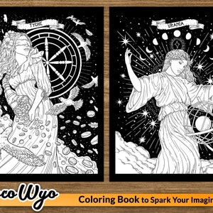 Goddesses: Fantasy Coloring Book for Relaxing by Coco Wyo - Etsy