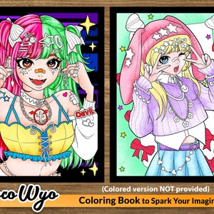 Decora Girls: Coloring Book for Relaxing by Coco Wyo - Etsy