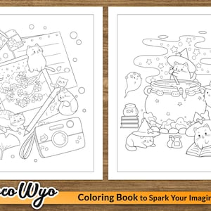 Tiny Cats: Cute Coloring Book for Relaxing by Coco Wyo - Etsy