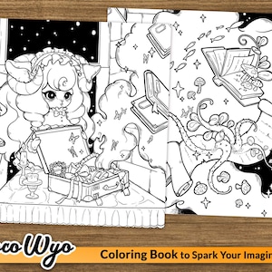 Magic Diary: Fantasy Coloring Book for Relaxing by Coco Wyo - Etsy