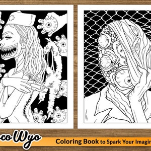 Scary Asylum: Horror Coloring Book for Relaxing by Coco Wyo - Etsy