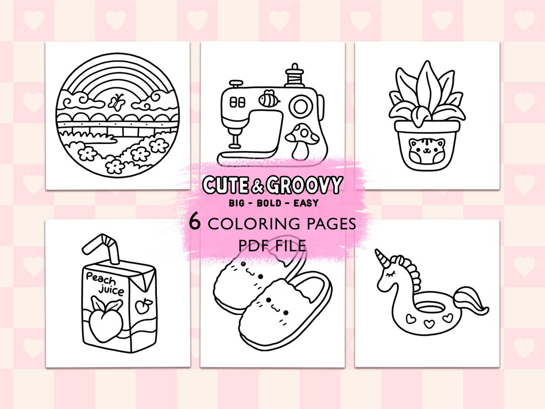 Cute & Groovy | Combo 3: Lovely Things Coloring Book - Etsy