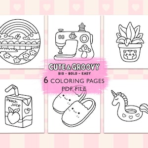Cute & Groovy | Combo 3: Lovely Things Coloring Book - Etsy