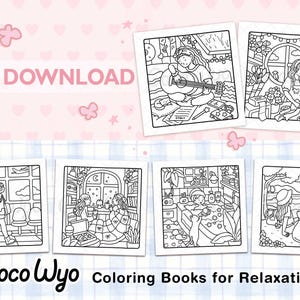 Girl Moments: Cute Cozy Daily Activities for Relaxation Coloring Book ...