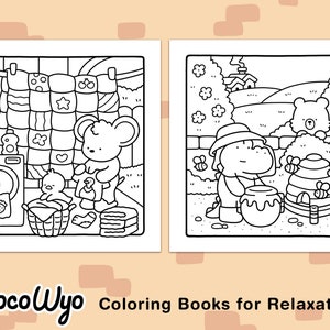 Comfy Days: Super Cute Animal Characters in Cozy Hygge Moments Coloring ...