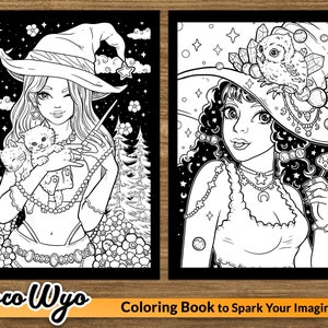 Modern Witches: Fantasy Coloring Book for Relaxing by Coco Wyo - Etsy
