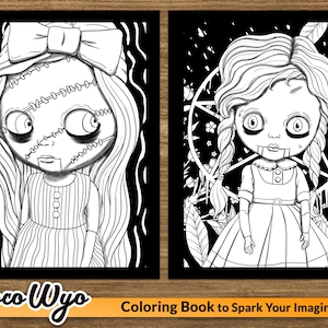 Creepy Doll: Horror Coloring Book for Relaxing by Coco Wyo - Etsy