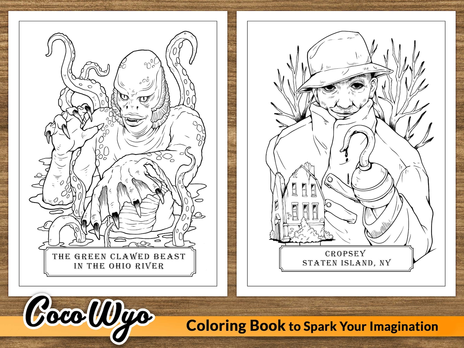 American Scary Urban Legends: Horror Coloring Book for Relaxing by Coco ...