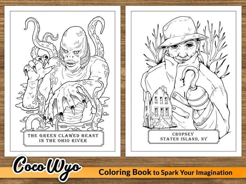 American Scary Urban Legends: Horror Coloring Book for Relaxing by Coco ...