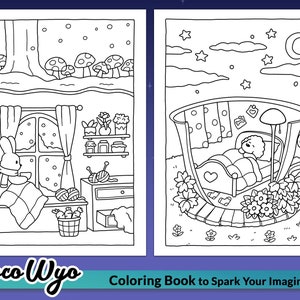 Cozy Spaces: Cute Animal Corners Coloring Book by Coco Wyo - Etsy