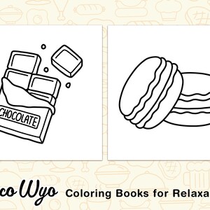 Food Drink & Sweets: Food and Drink Relaxation Coloring Book | Sweets ...