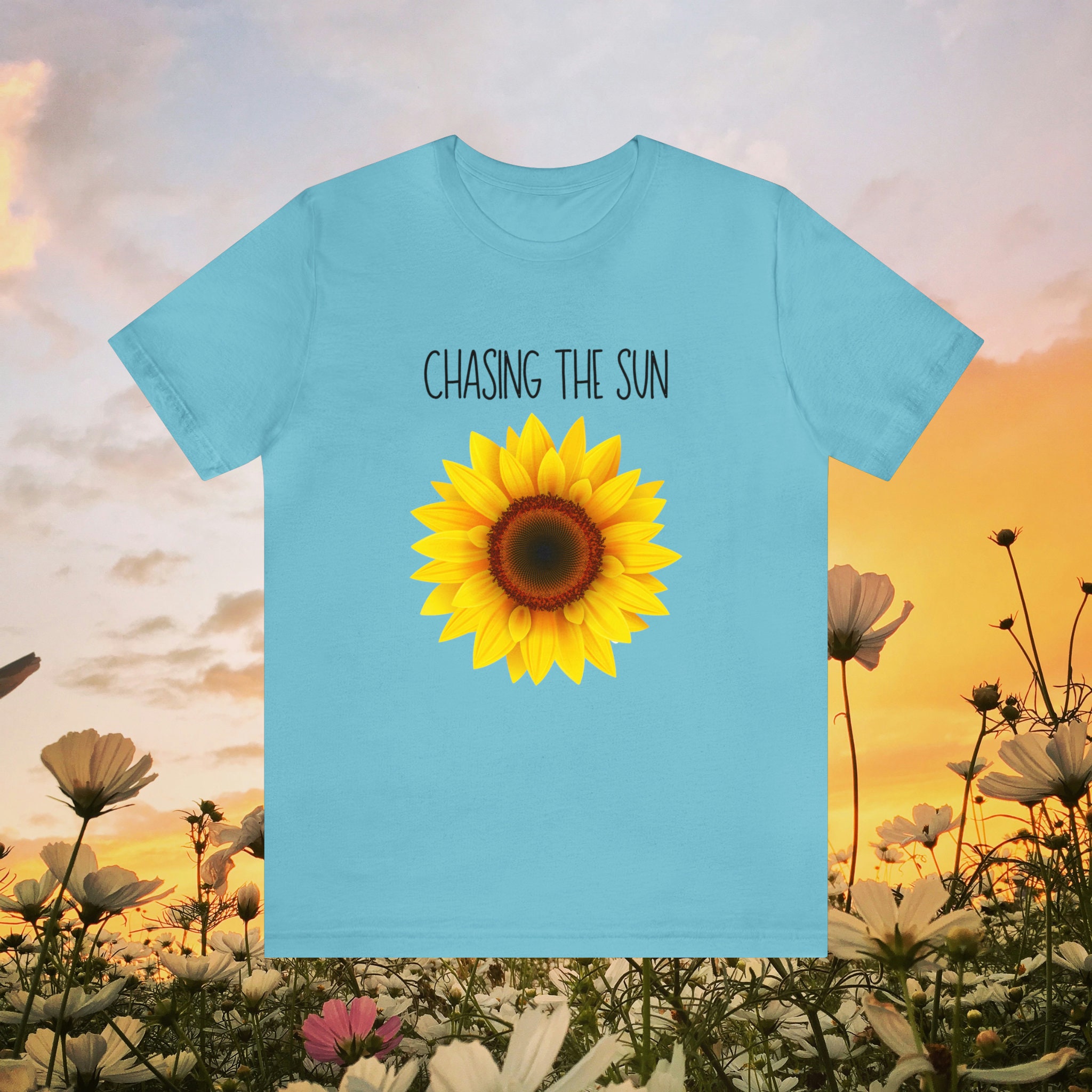 Sunflower Chasing the Sun Short Sleeve Jersey Tee - Etsy