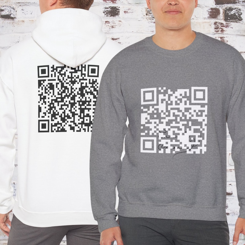 Qr Code Hoodie - Etsy