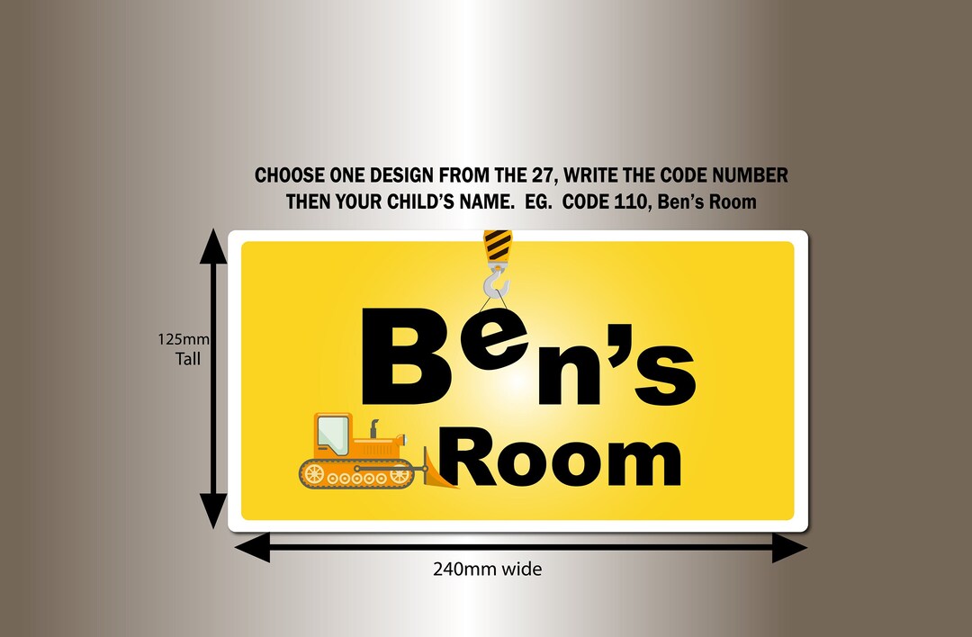 Personalized Room Sign With Child's Name / Gloss Printed - Etsy