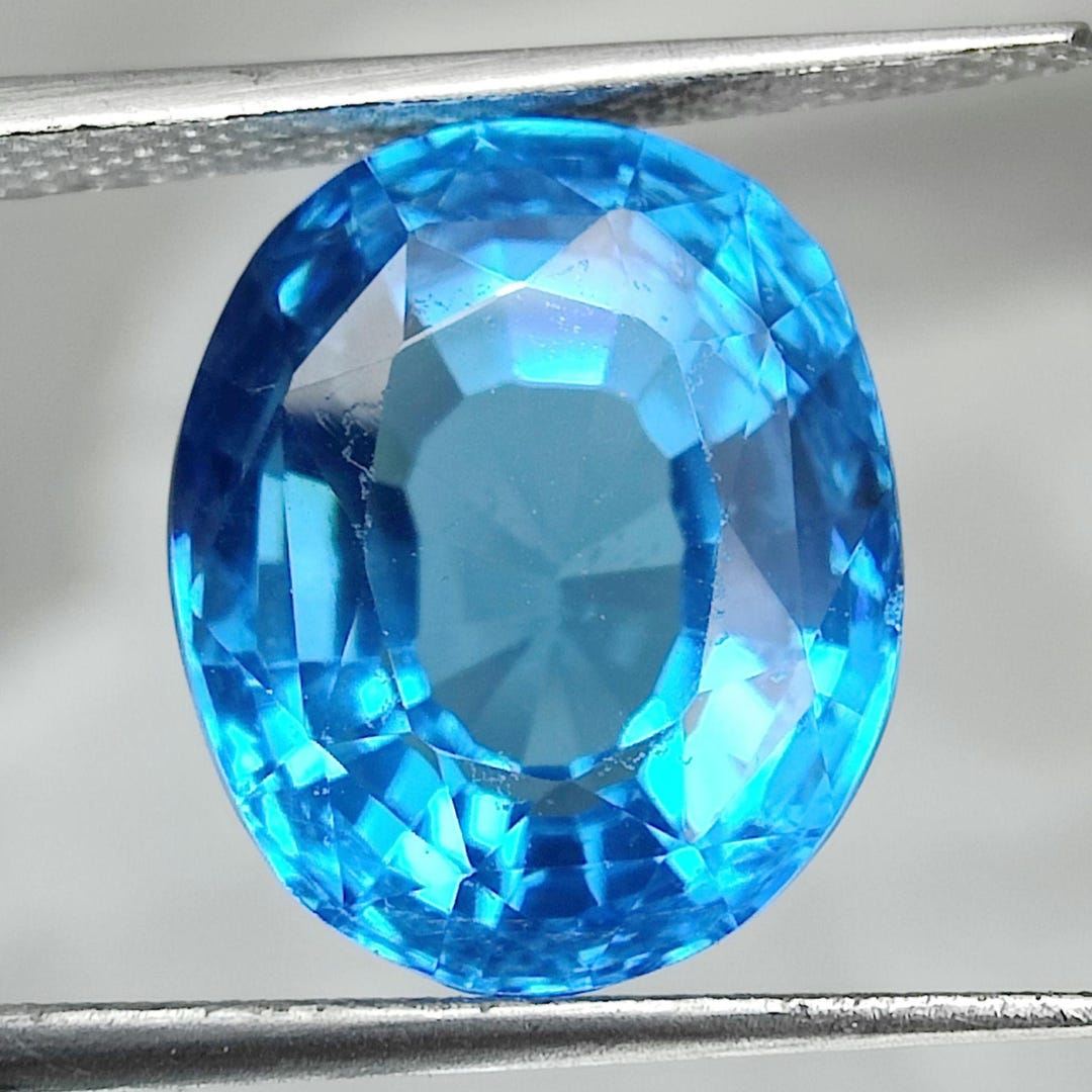9.10 CTS. Oval Indigo Tourmaline, Neon Shine Brazilian Gemstone - Etsy